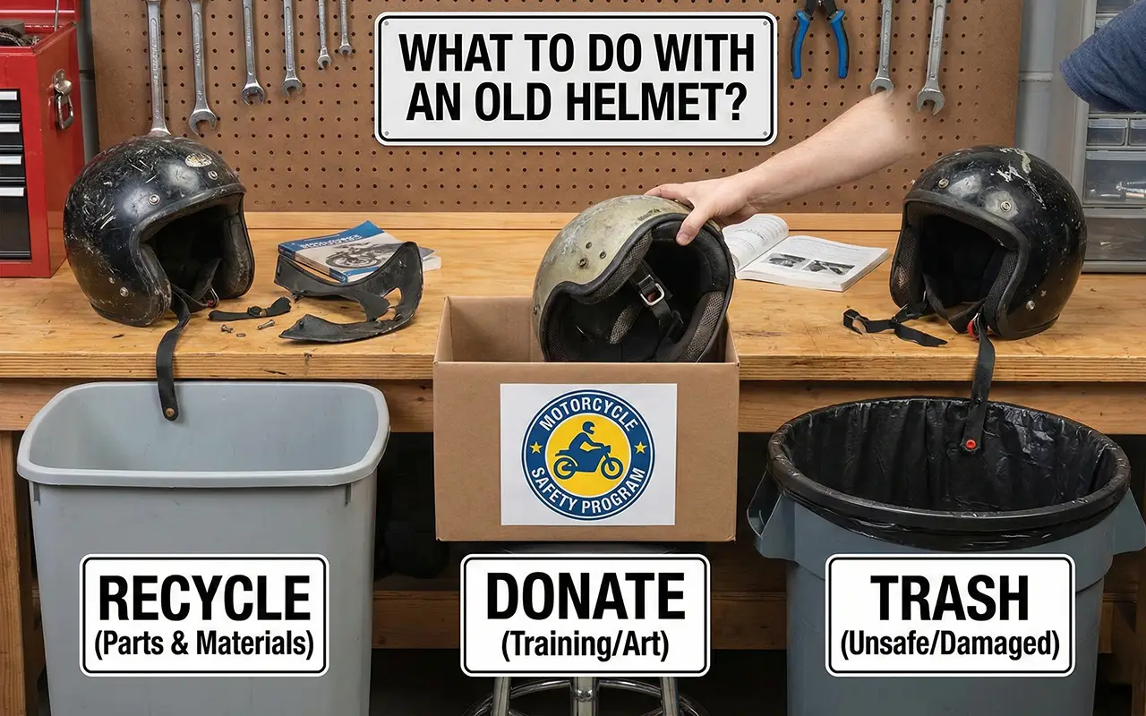 What to Do with an Old Helmet? (Recycle, Donate, or Trash?) - Revv Rider